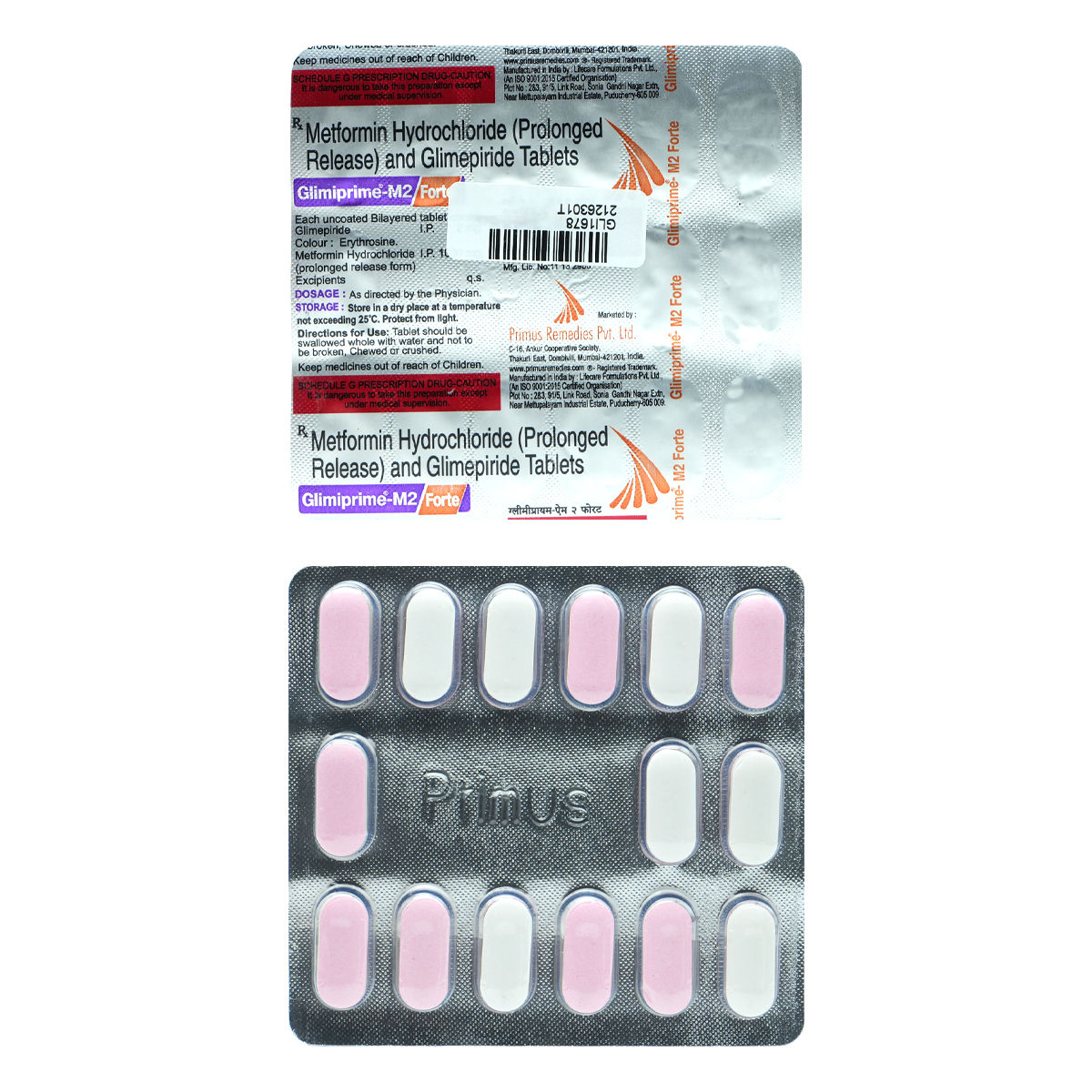 Glimiprime-M2 Forte Tablet | Uses, Side Effects, Price | Apollo Pharmacy