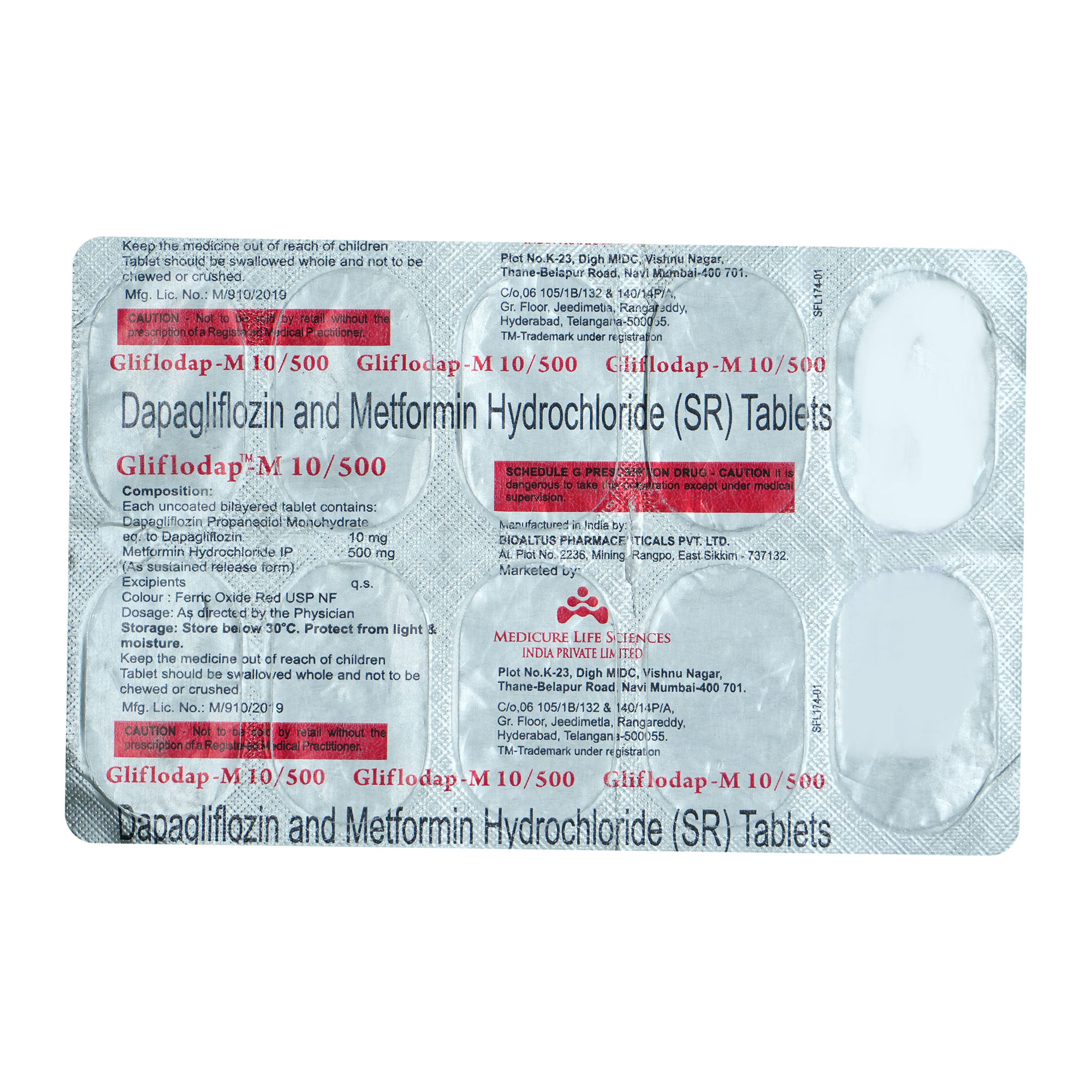 Gliflodap-M 10/500 Tablet 10's Price, Uses, Side Effects, Composition ...