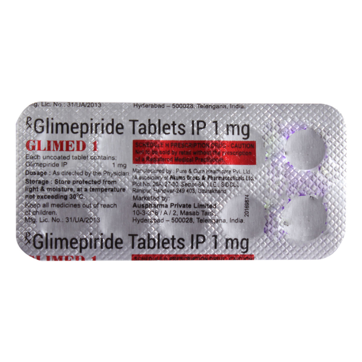 Glimed 1 mg Tablet | Uses, Side Effects, Price | Apollo Pharmacy