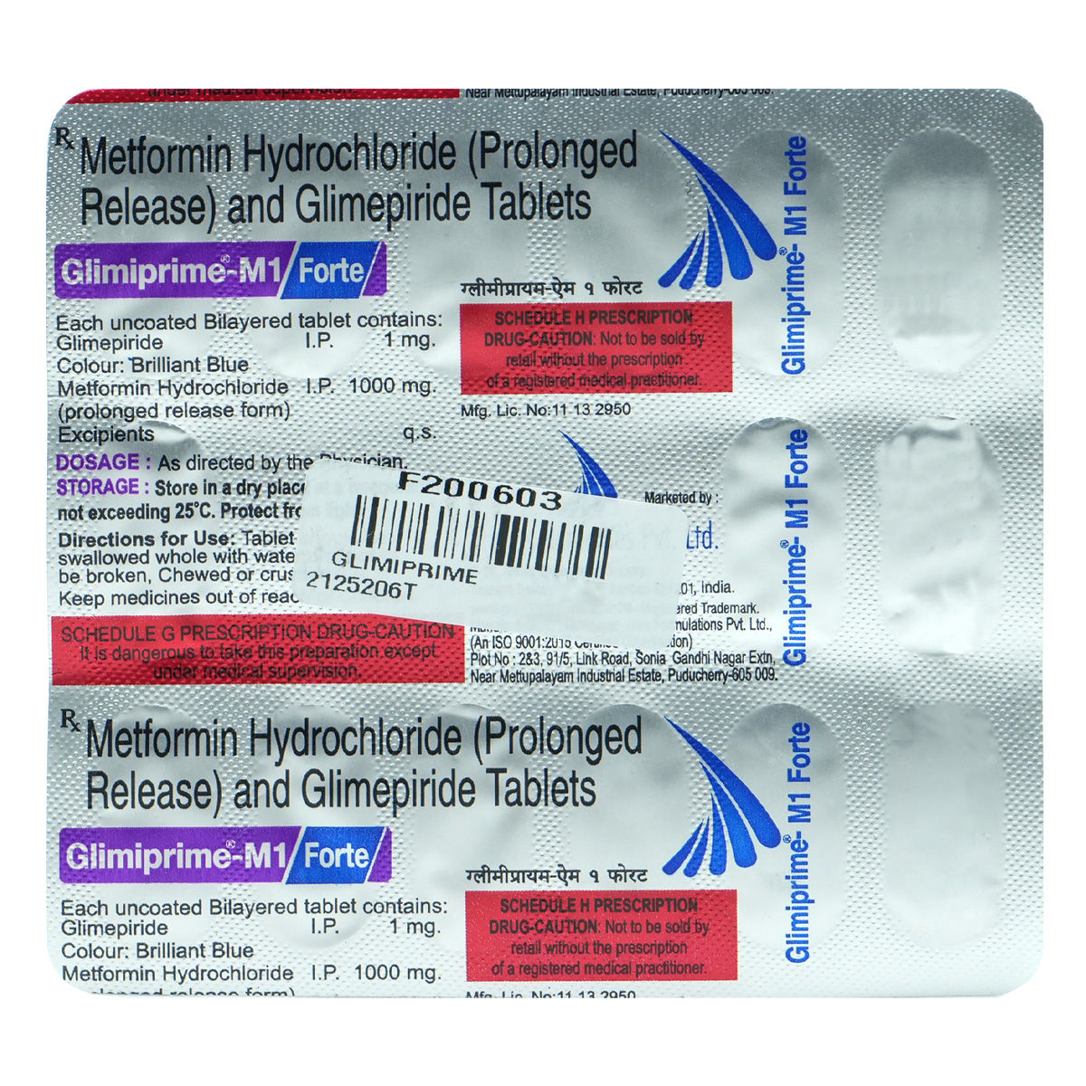 Glimiprime-M1 Forte Tablet 15's Price, Uses, Side Effects, Composition ...