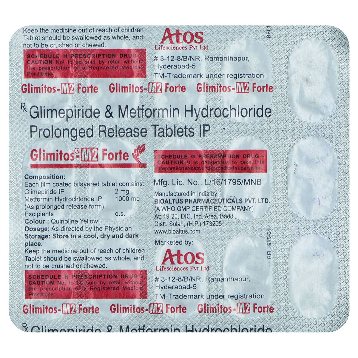 Glimitos-M2 Forte Tablet | Uses, Side Effects, Price | Apollo Pharmacy