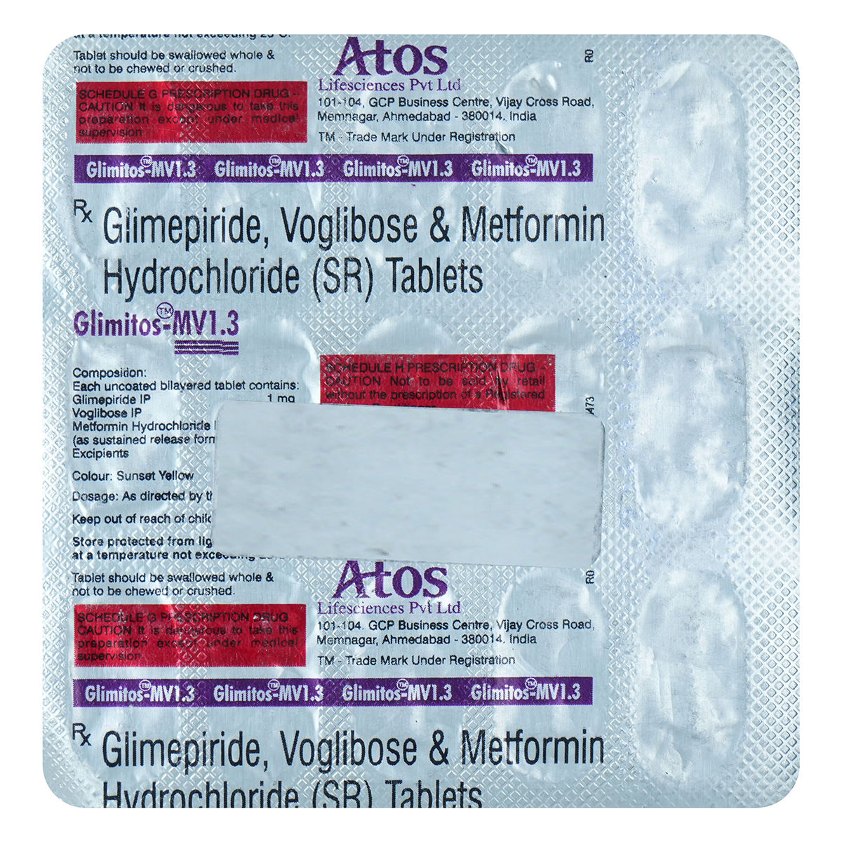 Glimitos-MV 1.3 Tablet | Uses, Side Effects, Price | Apollo Pharmacy