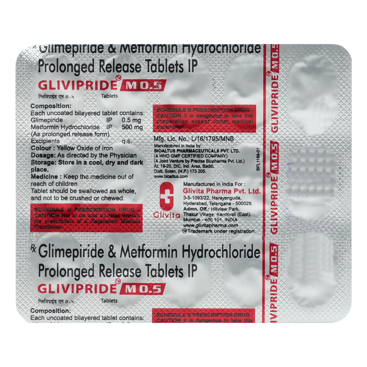 Glivipride M 0.5 Tablet 15's Price, Uses, Side Effects, Composition ...