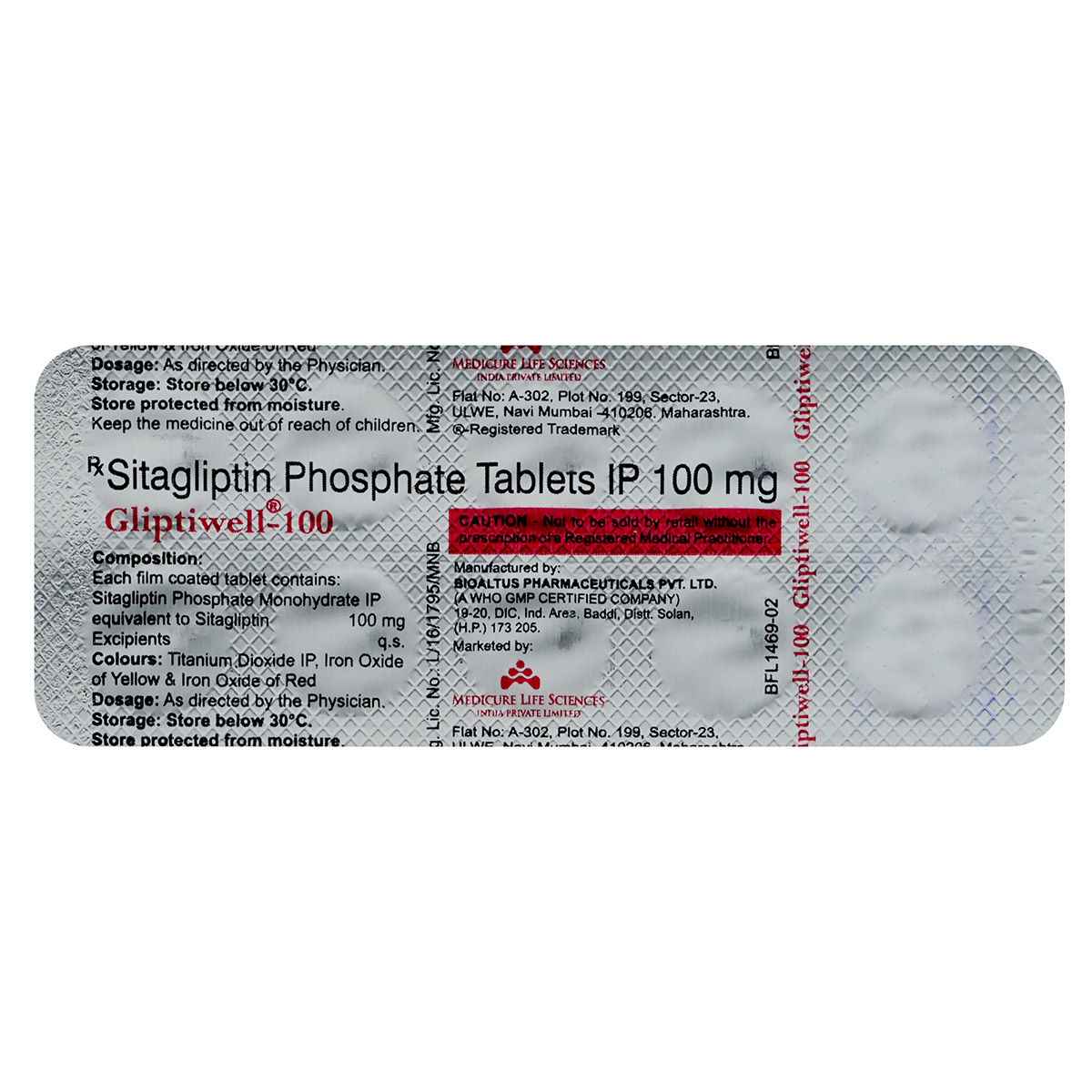 Gliptiwell-100 Tablet | Uses, Side Effects, Price | Apollo Pharmacy