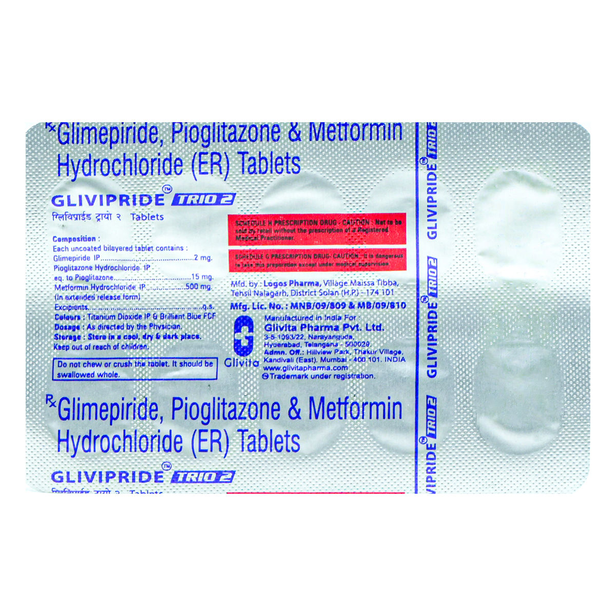 Glivipride Trio 2 Tablet | Uses, Side Effects, Price | Apollo Pharmacy