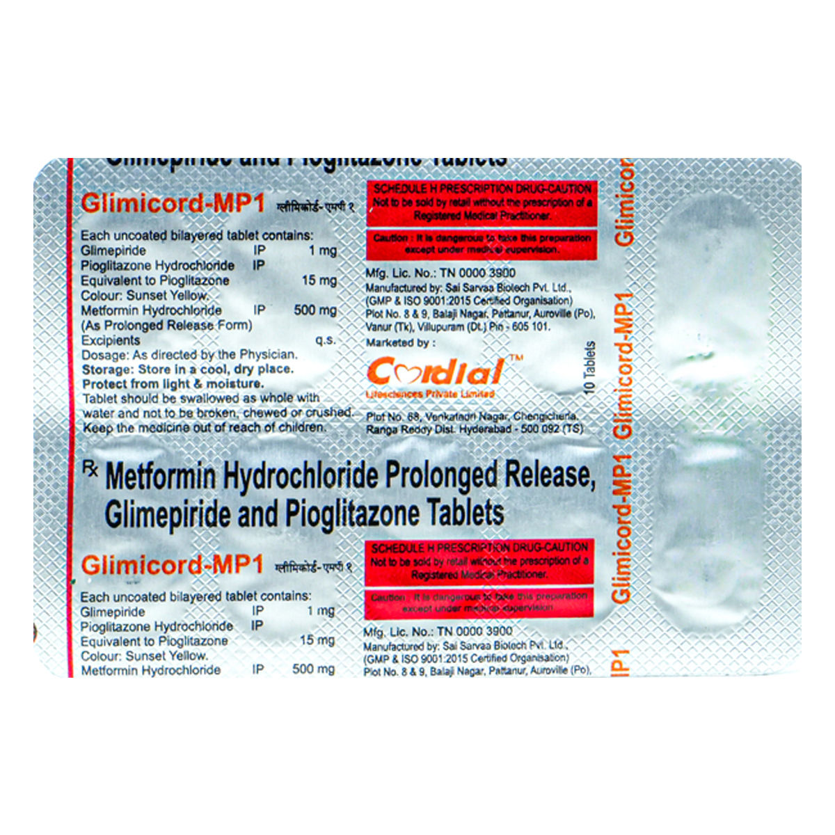 Glimicord-MP1 Tablet | Uses, Side Effects, Price | Apollo Pharmacy
