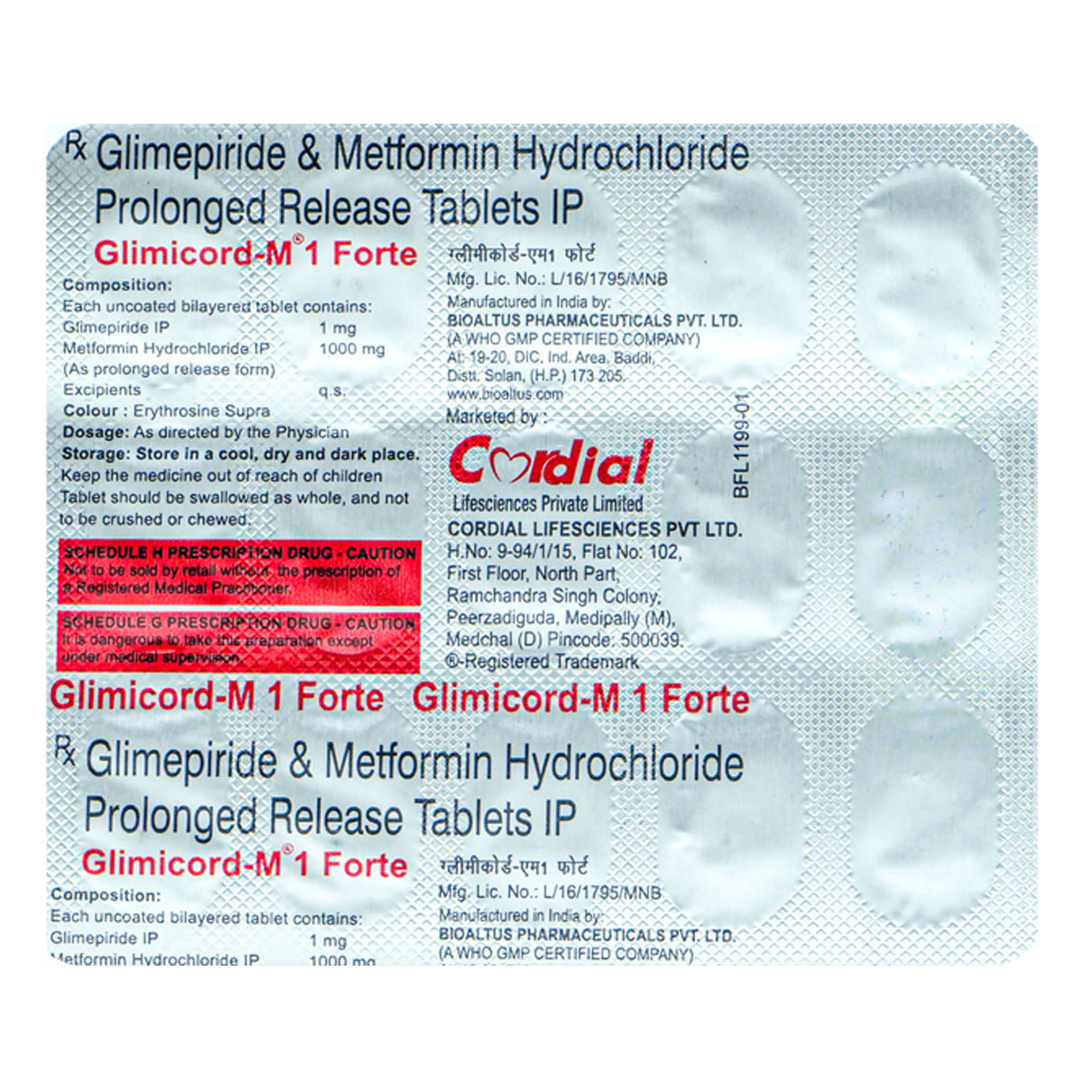 Glimicord-M1 Forte Tablet | Uses, Side Effects, Price | Apollo Pharmacy