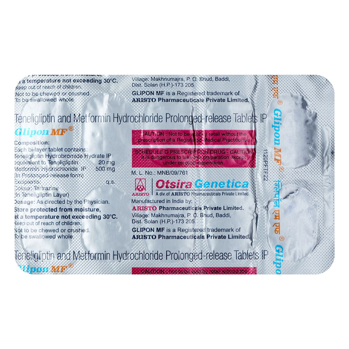 Glipon MF Tablet | Uses, Side Effects, Price | Apollo Pharmacy