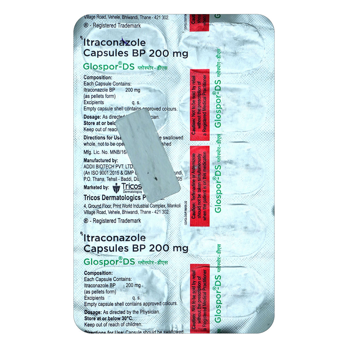 Glospor DS 200 Capsule 6's Price, Uses, Side Effects, Composition ...