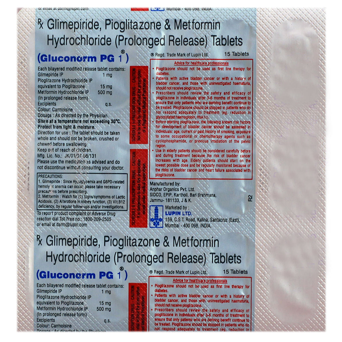Gluconorm PG 1 Tablet | Uses, Side Effects, Price | Apollo Pharmacy