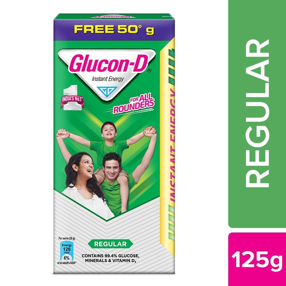 Glucon-D Original Instant Energy Drink Powder, 125 gm Refill Pack Price ...