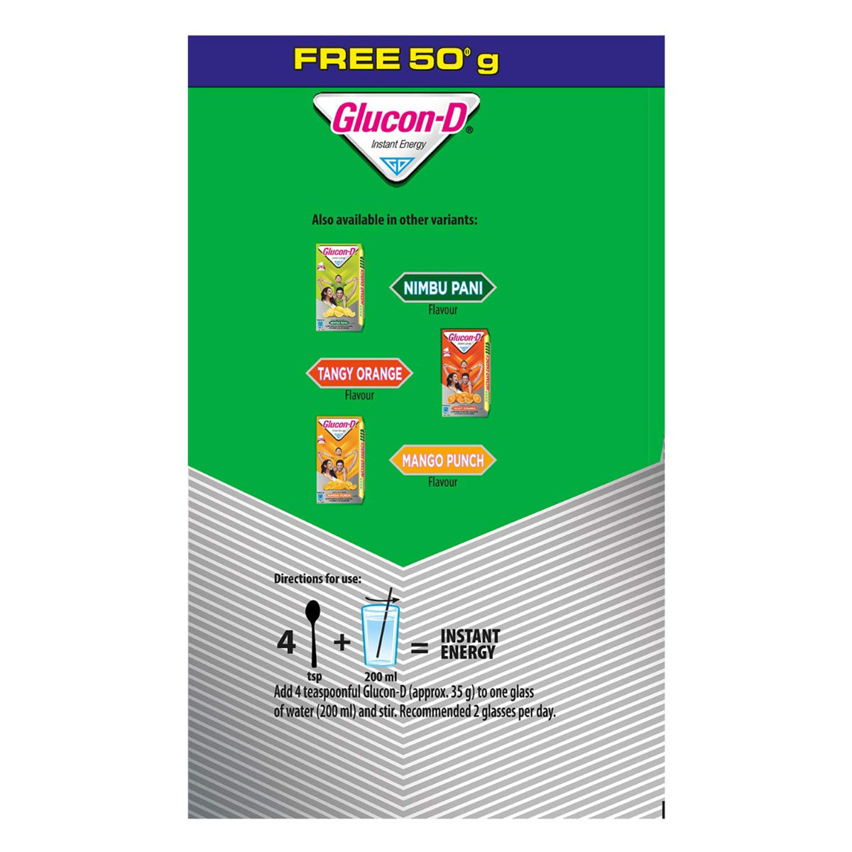 Glucon-D Regular Instant Energy Drink Powder, 450 gm + 50 gm Jar Price ...
