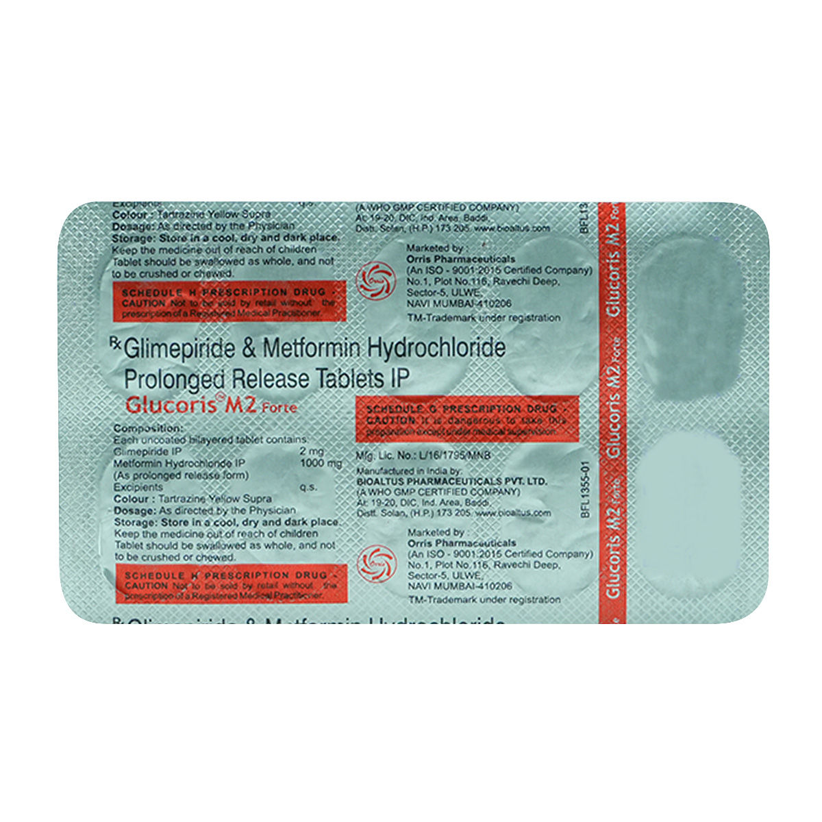 Glucoris M2 Forte Tablet | Uses, Side Effects, Price | Apollo Pharmacy