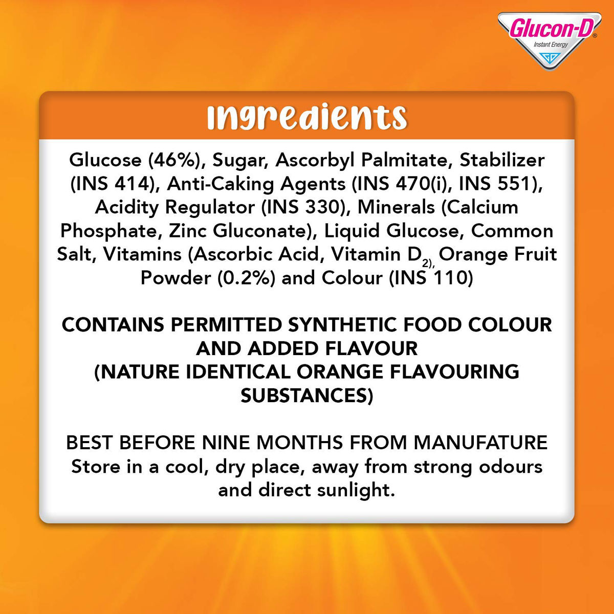 Glucon-D Immunovolt Orange Flavour Energy Bites, 18 gm Price, Uses ...