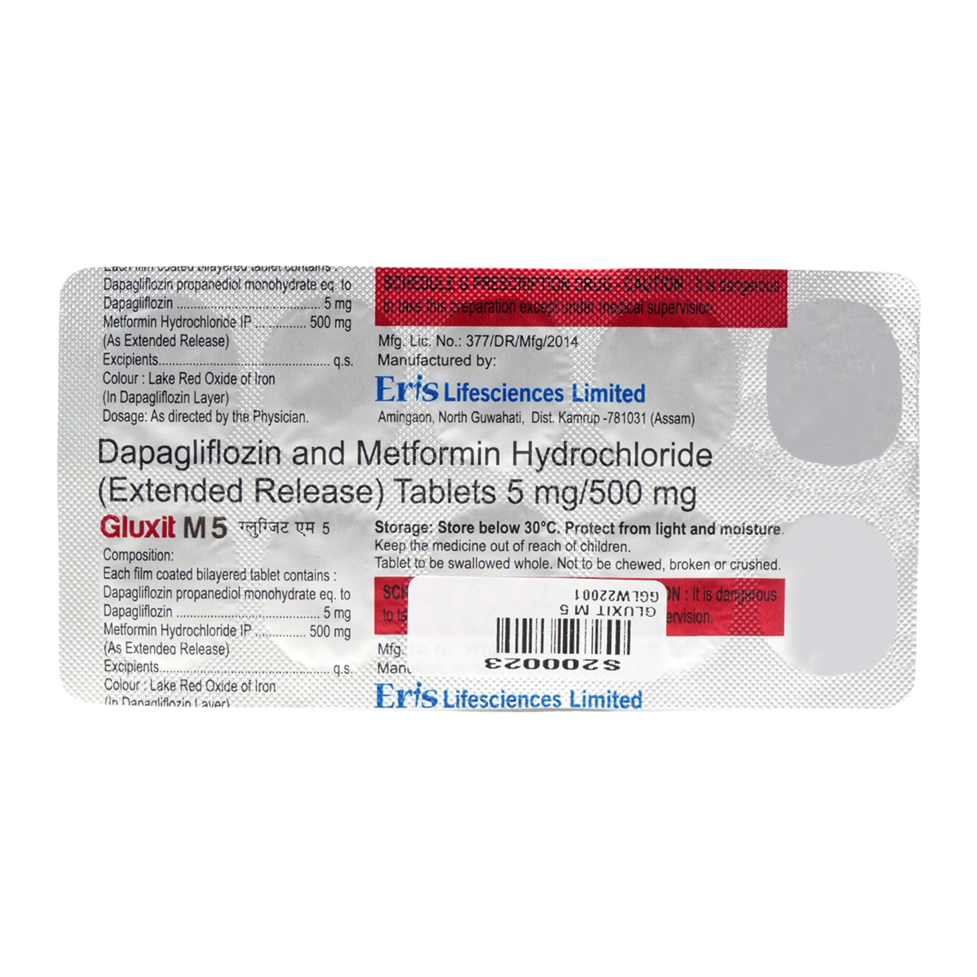 Gluxit M 5 Tablet | Uses, Side Effects, Price | Apollo Pharmacy