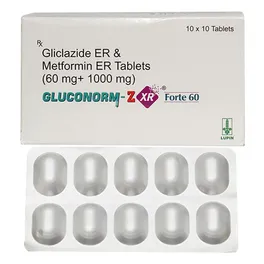 Gluconorm-Z Xr Forte 60Mg Tab | Uses, Side Effects, Price | Apollo Pharmacy