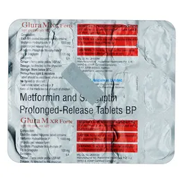 Glura M XR Forte 100/1000 Tablet | Uses, Side Effects, Price | Apollo ...