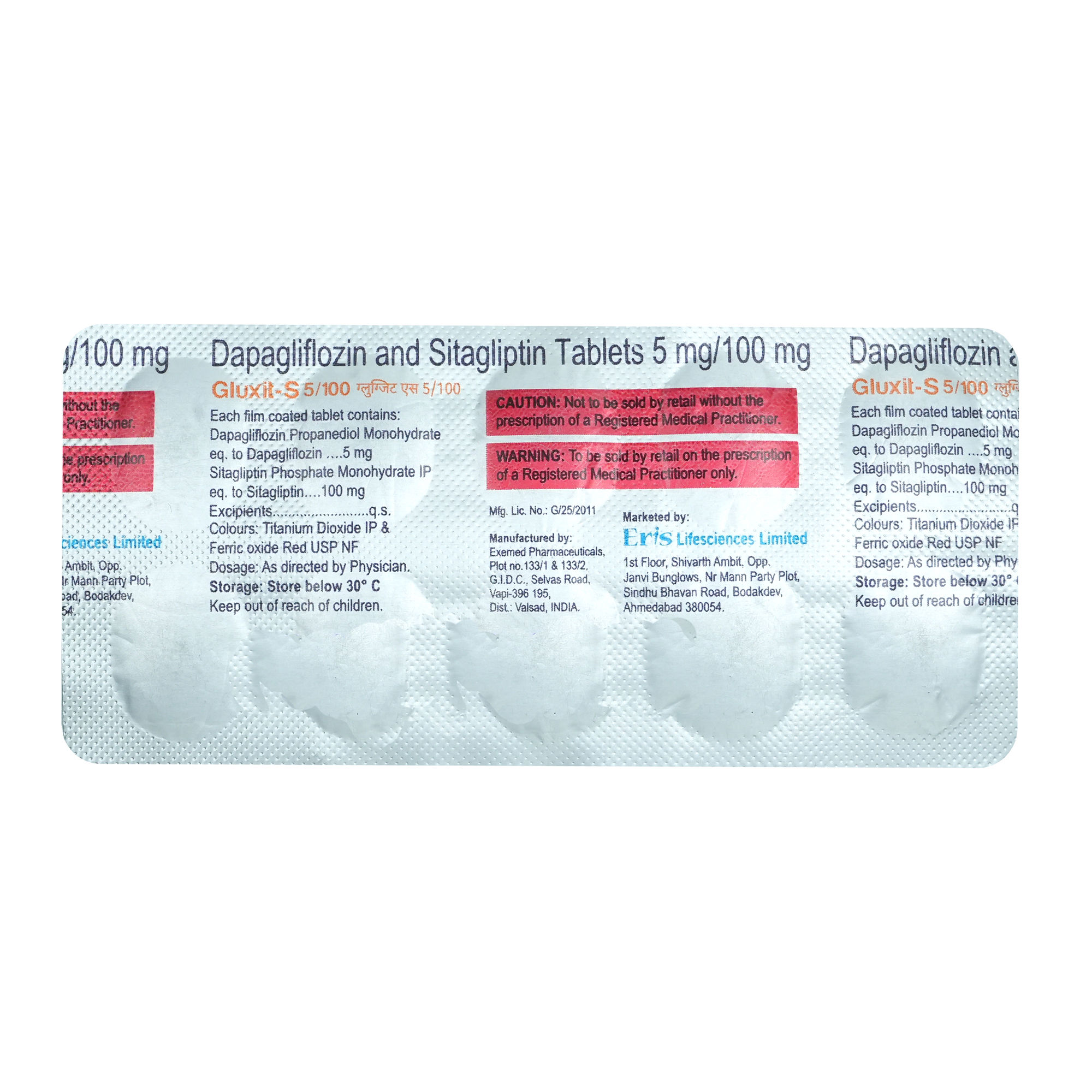 Gluxit-S 5/100 Tablet 10's Price, Uses, Side Effects, Composition ...