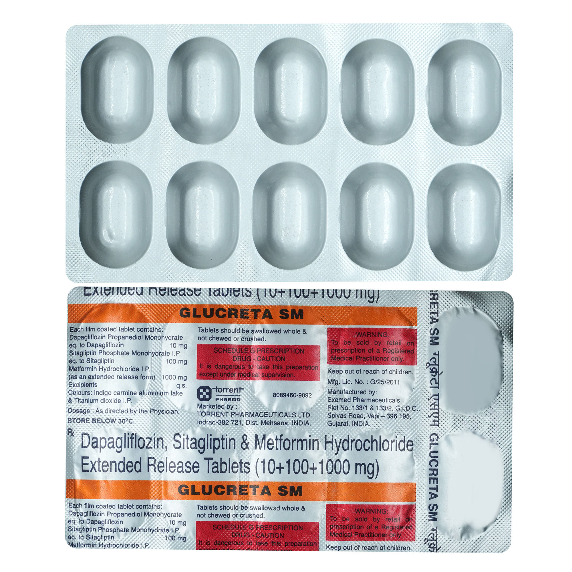 Glucreta SM 10/100/1000 Tablet | Uses, Side Effects, Price | Apollo ...