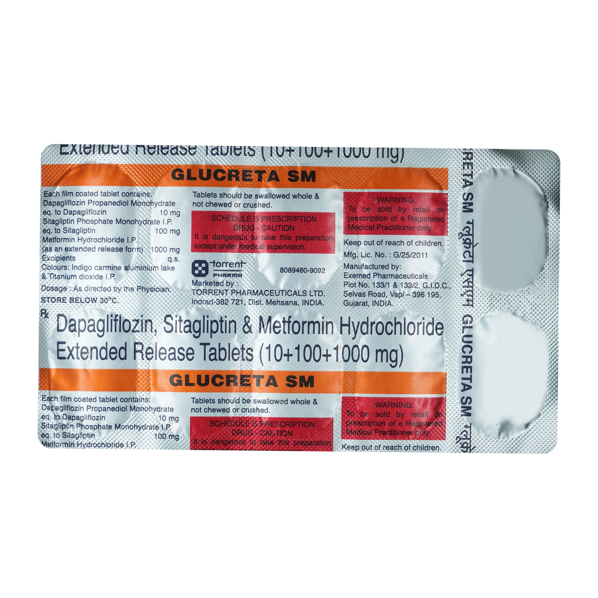 Glucreta SM 10/100/1000 Tablet | Uses, Side Effects, Price | Apollo ...