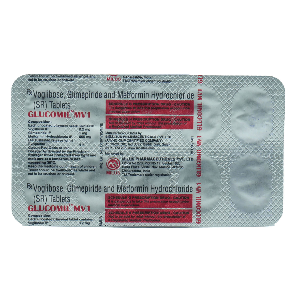 Glucomil MV1 Tablet 10's Price, Uses, Side Effects, Composition ...