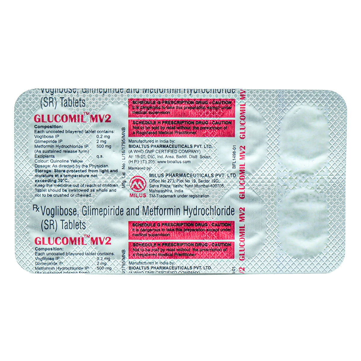 Glucomil MV2 Tablet 10's Price, Uses, Side Effects, Composition ...