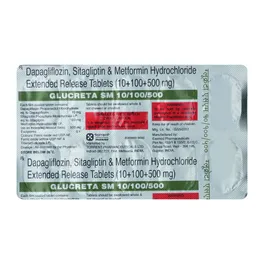 Glucreta SM 10/100/500 Tablet | Uses, Side Effects, Price | Apollo Pharmacy