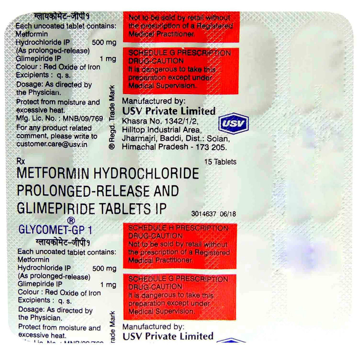 Glycomet-GP 1 Tablet 15's Price, Uses, Side Effects, Composition ...