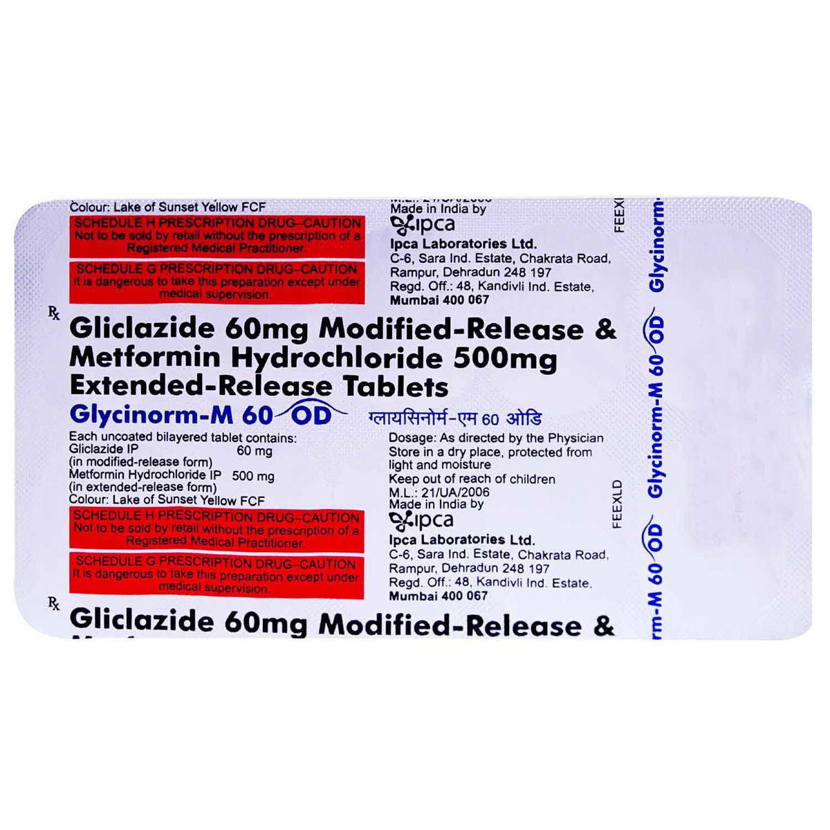 Glycinorm M 60 OD Tablet 10's Price, Uses, Side Effects, Composition ...