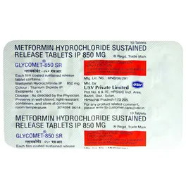Glycomet SR 850 Tablet | Uses, Side Effects, Price | Apollo Pharmacy