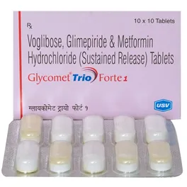 Glycomet Trio Forte 1 Tablet | Uses, Side Effects, Price | Apollo Pharmacy