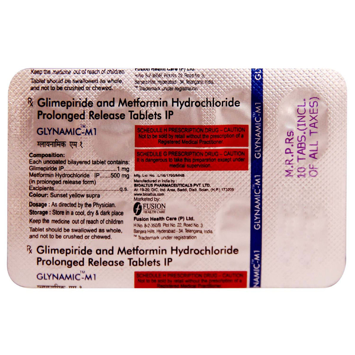 Glynamic-M 1 Tablet 10's Price, Uses, Side Effects, Composition ...