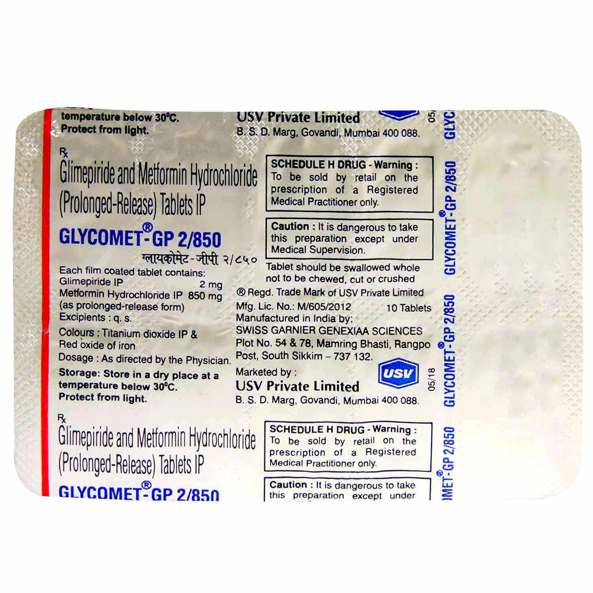 Glycomet-GP 2/850 Tablet | Uses, Side Effects, Price | Apollo Pharmacy