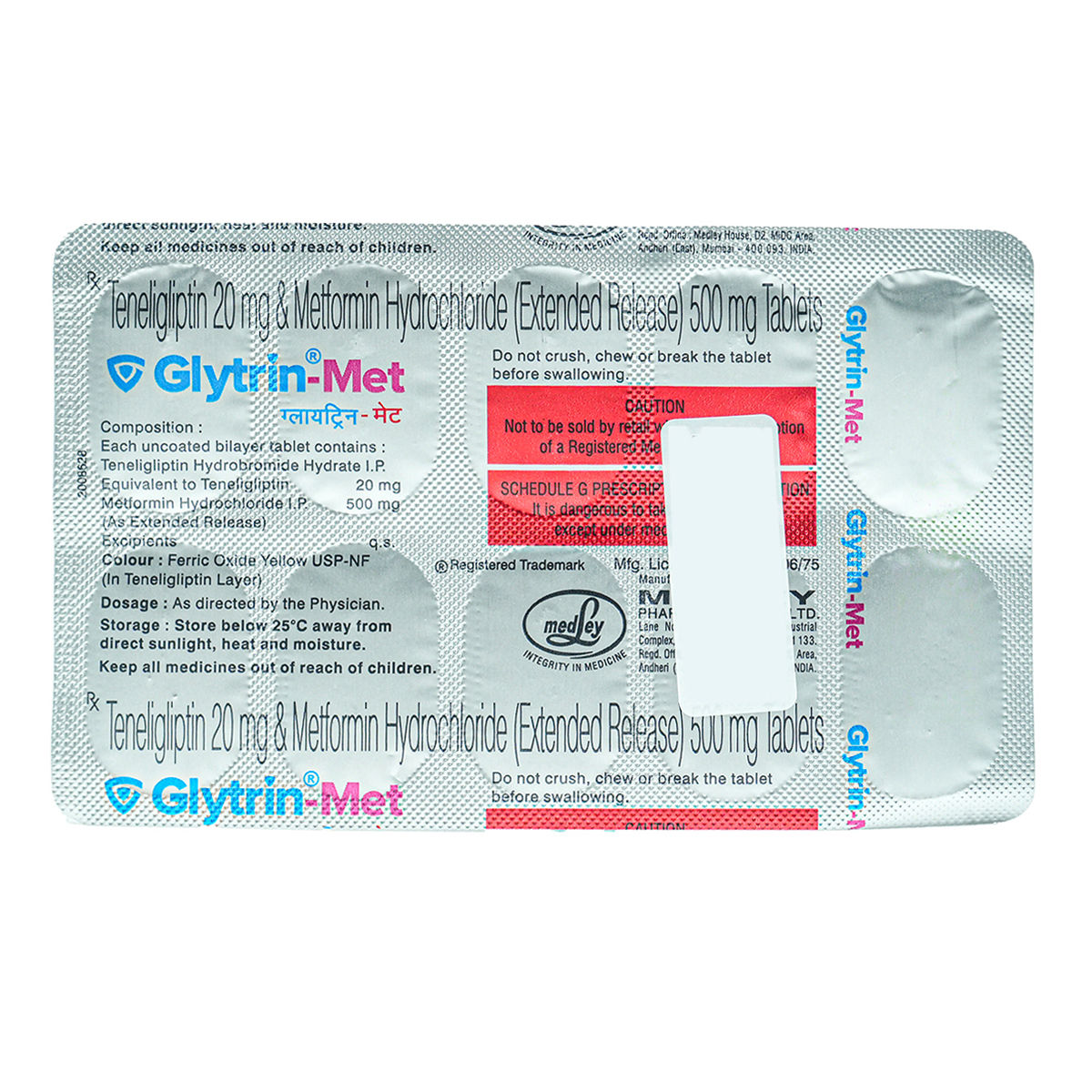 Glytrin-Met Tablet 10's Price, Uses, Side Effects, Composition - Apollo ...