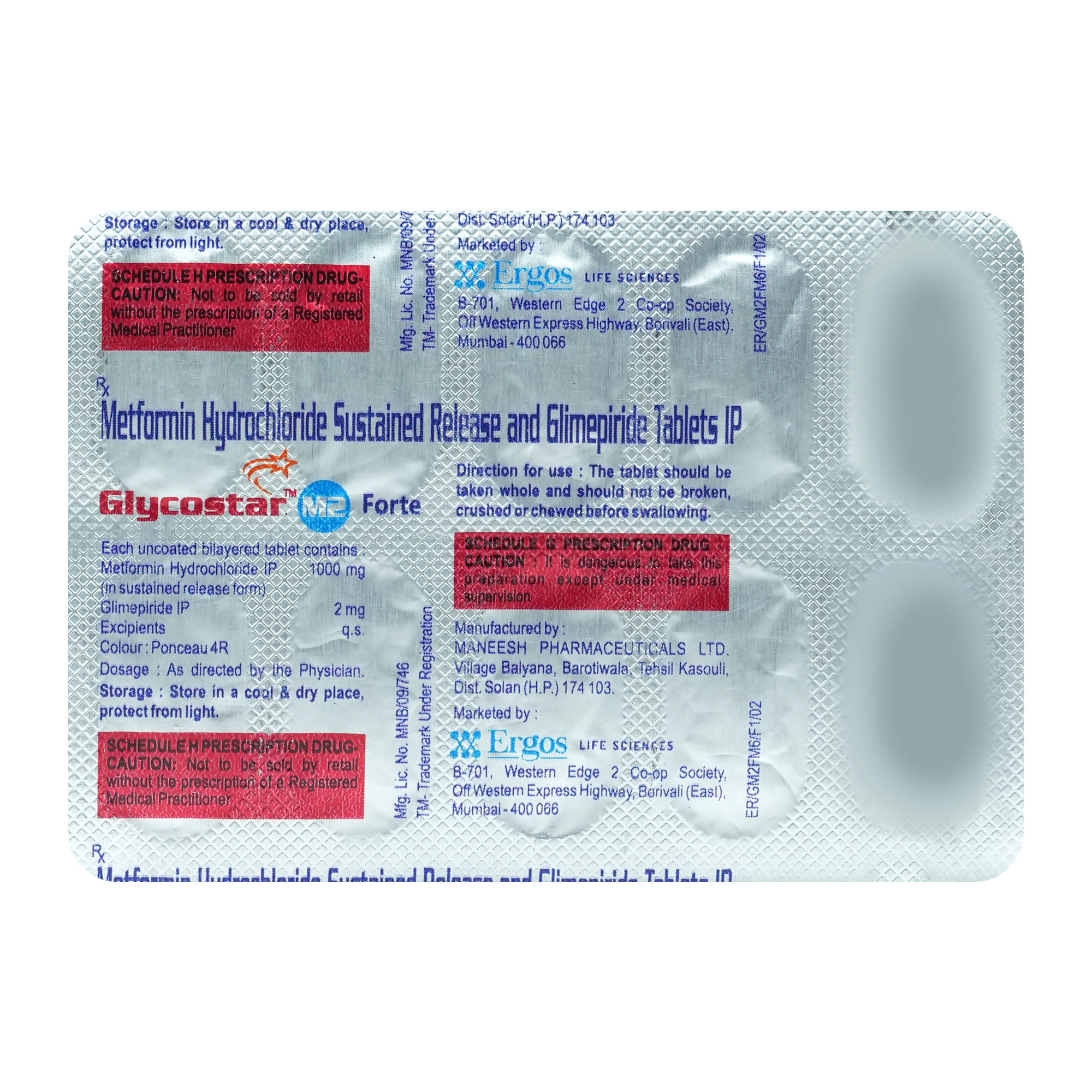 Glycostar M2 Forte Tablet 10'S Price, Uses, Side Effects, Composition - Apollo Pharmacy