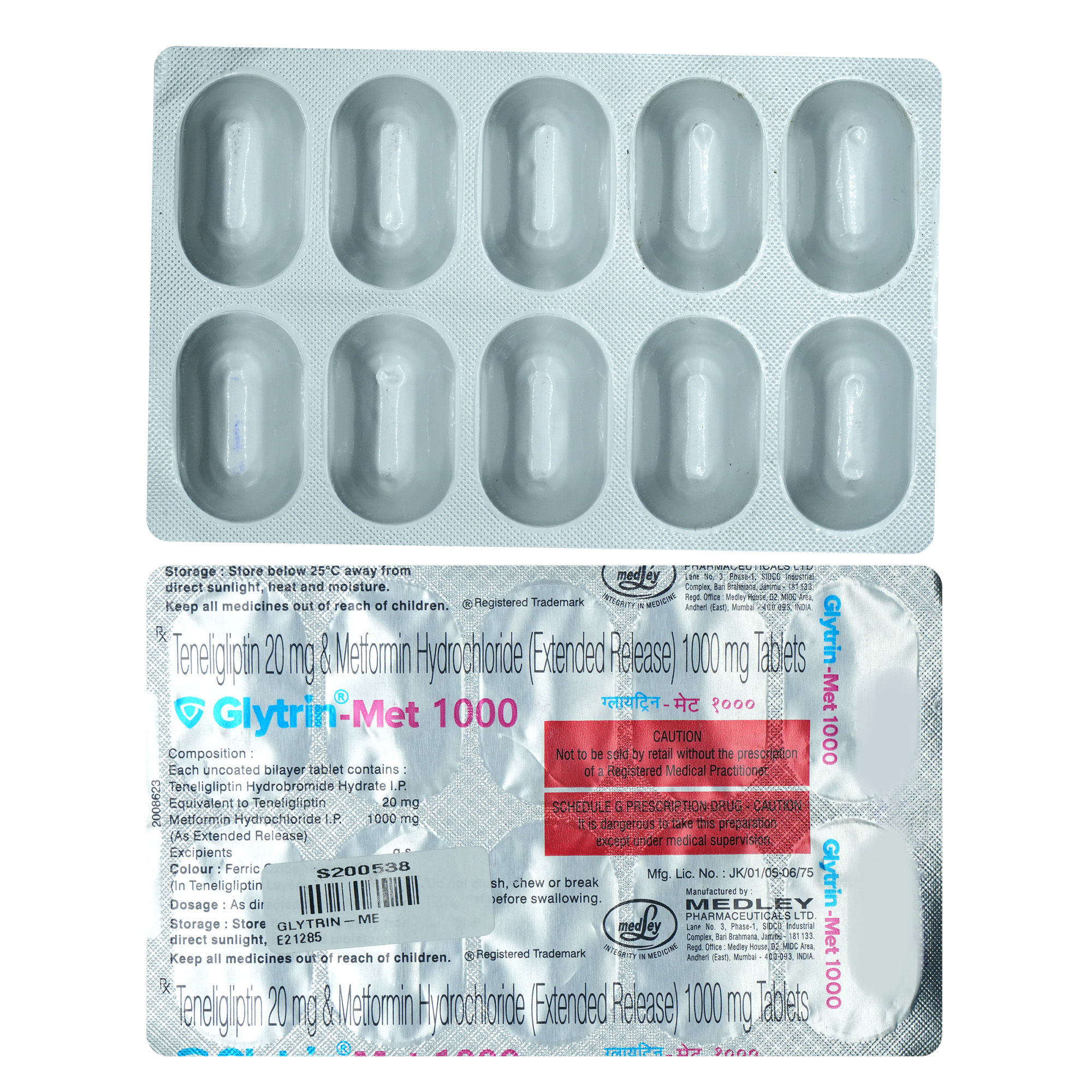 Glytrin-Met 1000 Tablet | Uses, Side Effects, Price | Apollo Pharmacy