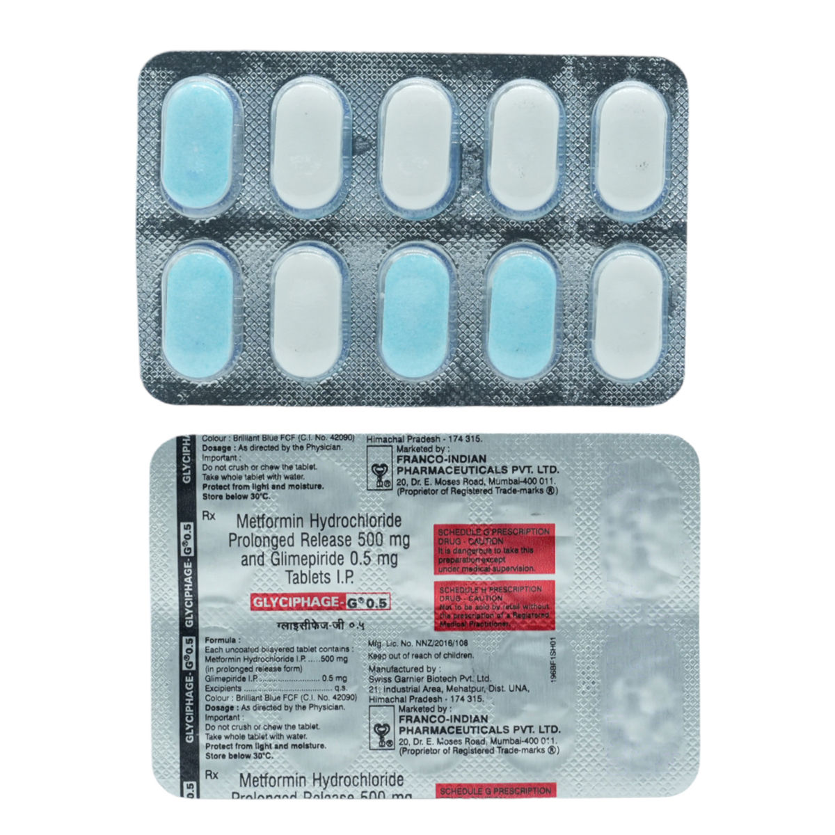 Glyciphage-G 0.5 Tablet | Uses, Side Effects, Price | Apollo Pharmacy