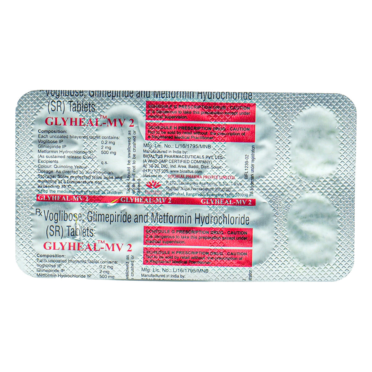 Glyheal-MV 2 Tablet 10's Price, Uses, Side Effects, Composition ...