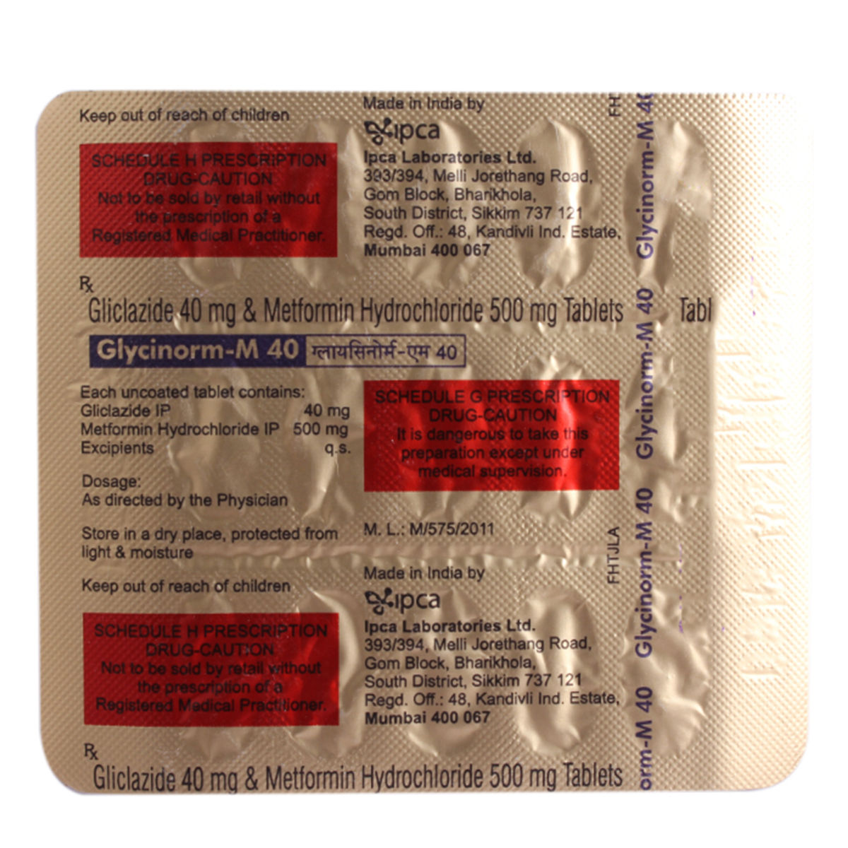 Glycinorm-M 40 Tablet 15's Price, Uses, Side Effects, Composition ...