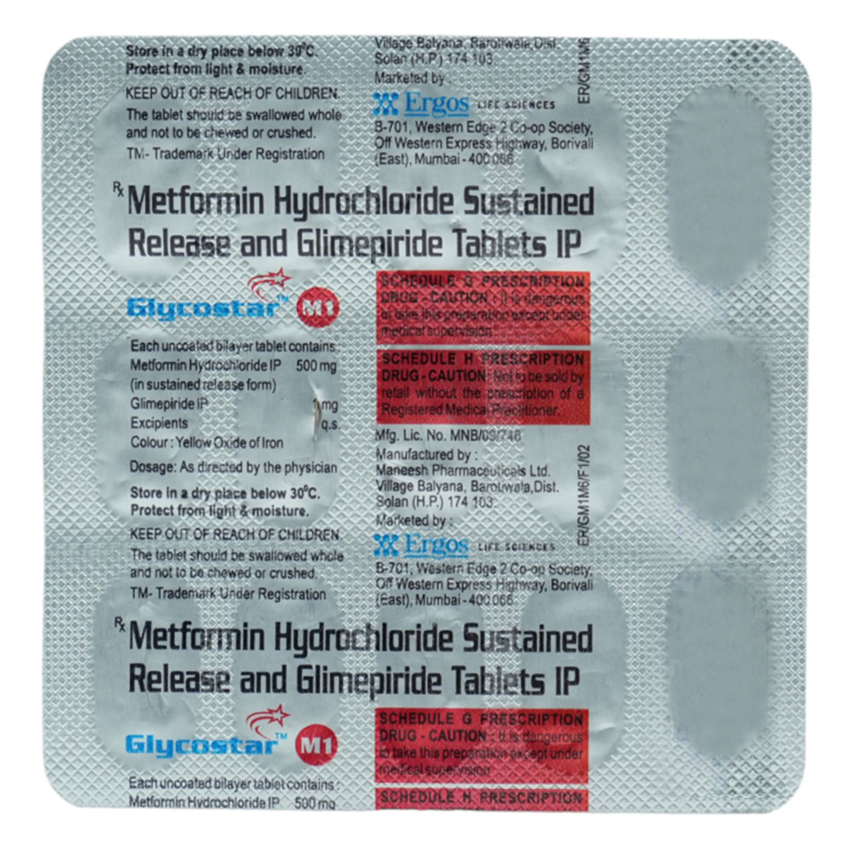Glycostar M 1 Tablet 15's Price, Uses, Side Effects, Composition ...
