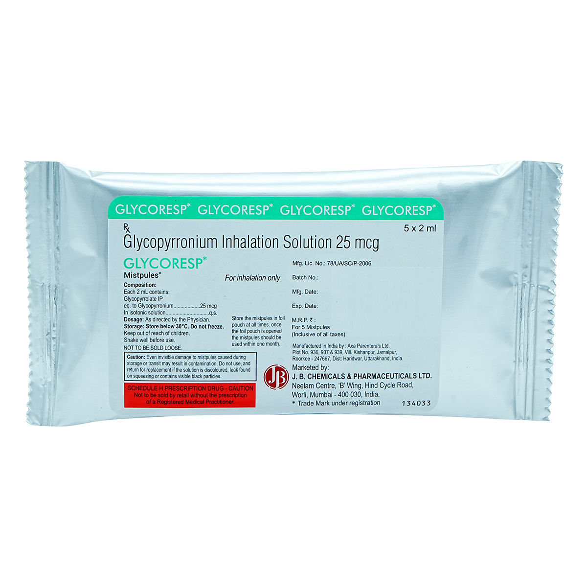Glycoresp 25 mcg Mistpules | Uses, Side Effects, Price | Apollo Pharmacy