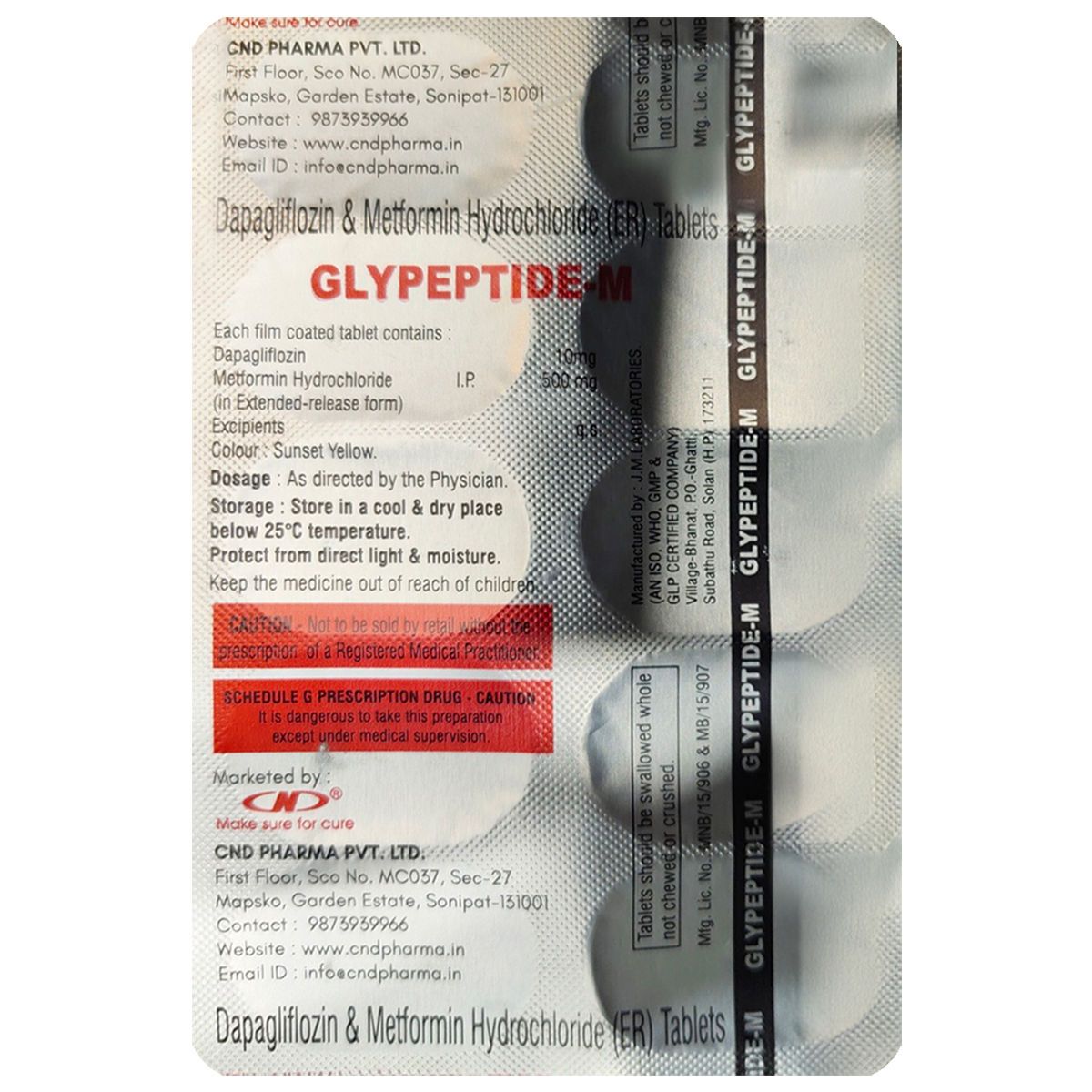 Glypeptide-M Tablet 10's | Uses, Side Effects, Price | Apollo Pharmacy