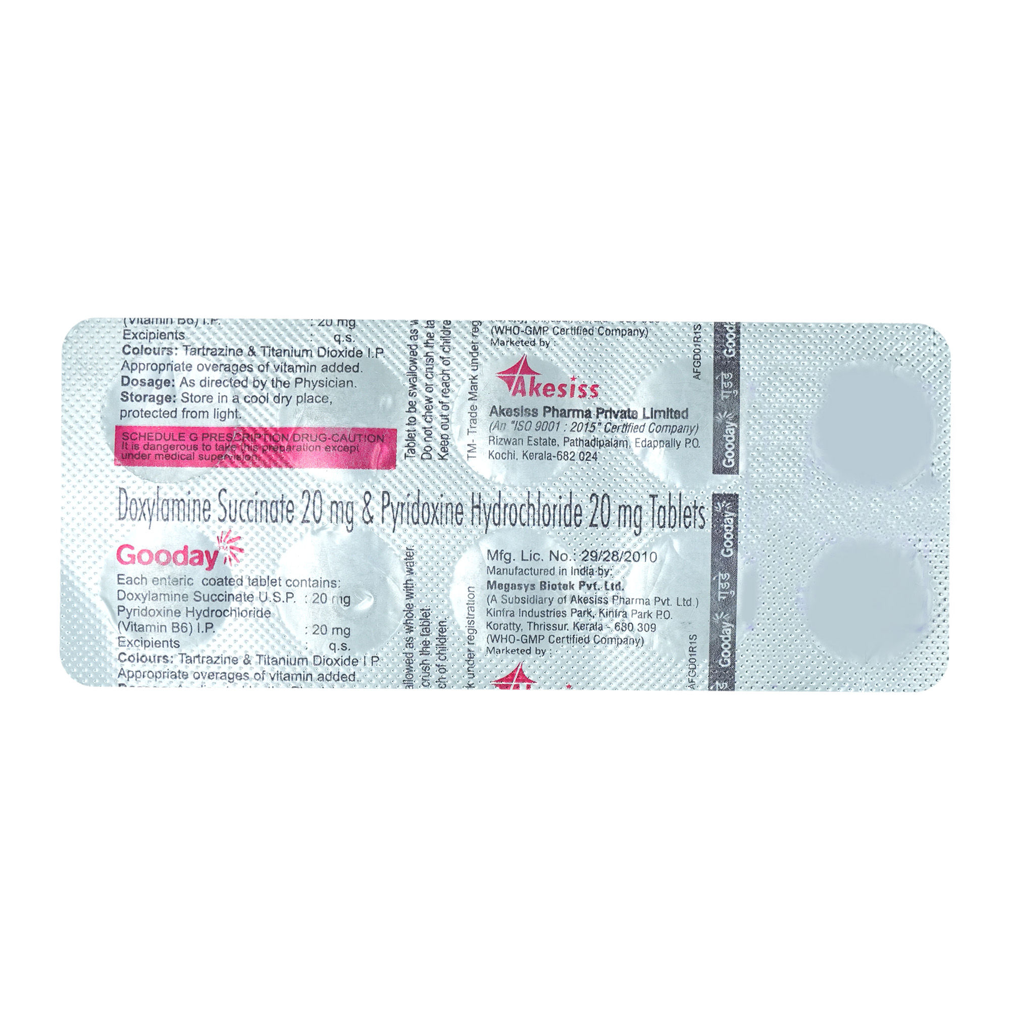 Gooday 20mg/20mg Tablet 10's Price, Uses, Side Effects, Composition ...