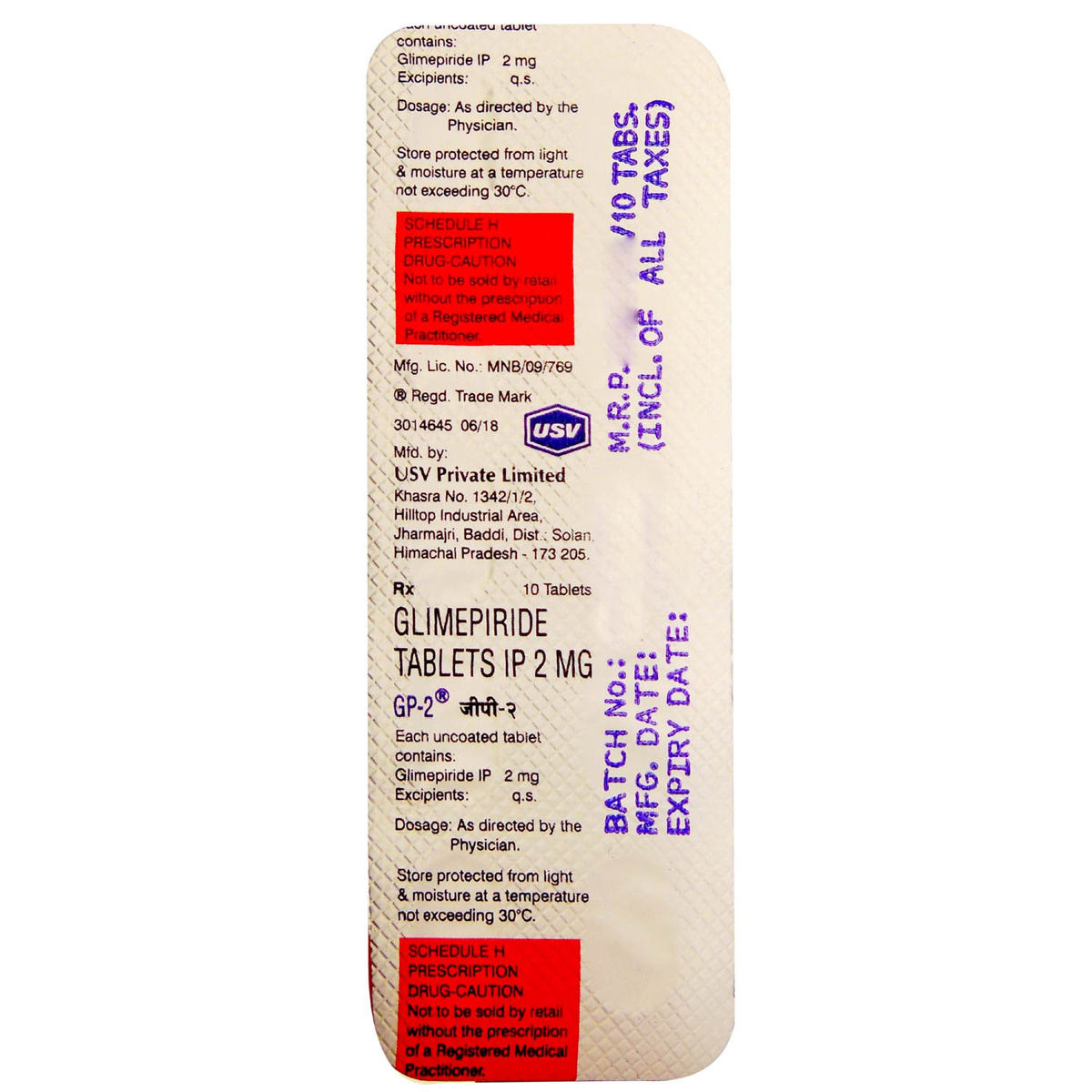 GP-2 Tablet 10's Price, Uses, Side Effects, Composition - Apollo Pharmacy