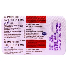 GP-4 Tablet | Uses, Side Effects, Price | Apollo Pharmacy