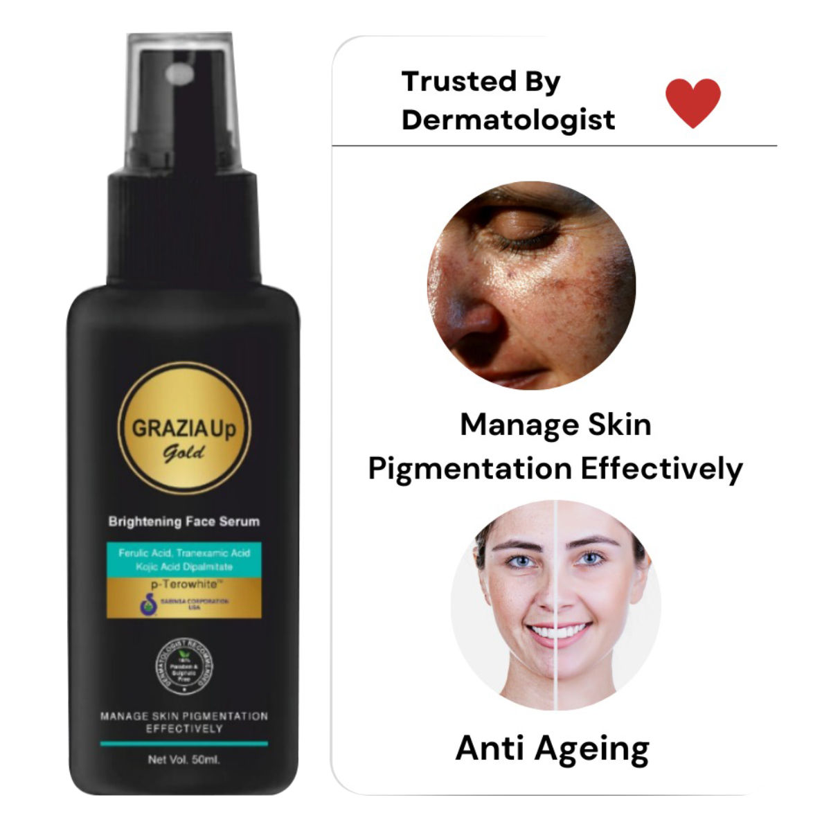 Grazia Up Gold Brightening Face Serum 50 ml Price, Uses, Side Effects ...