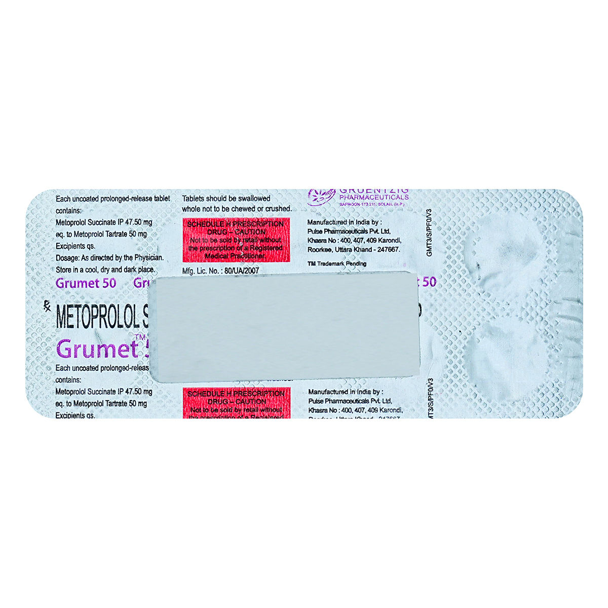Grumet 50Mg Tablet | Uses, Side Effects, Price | Apollo Pharmacy