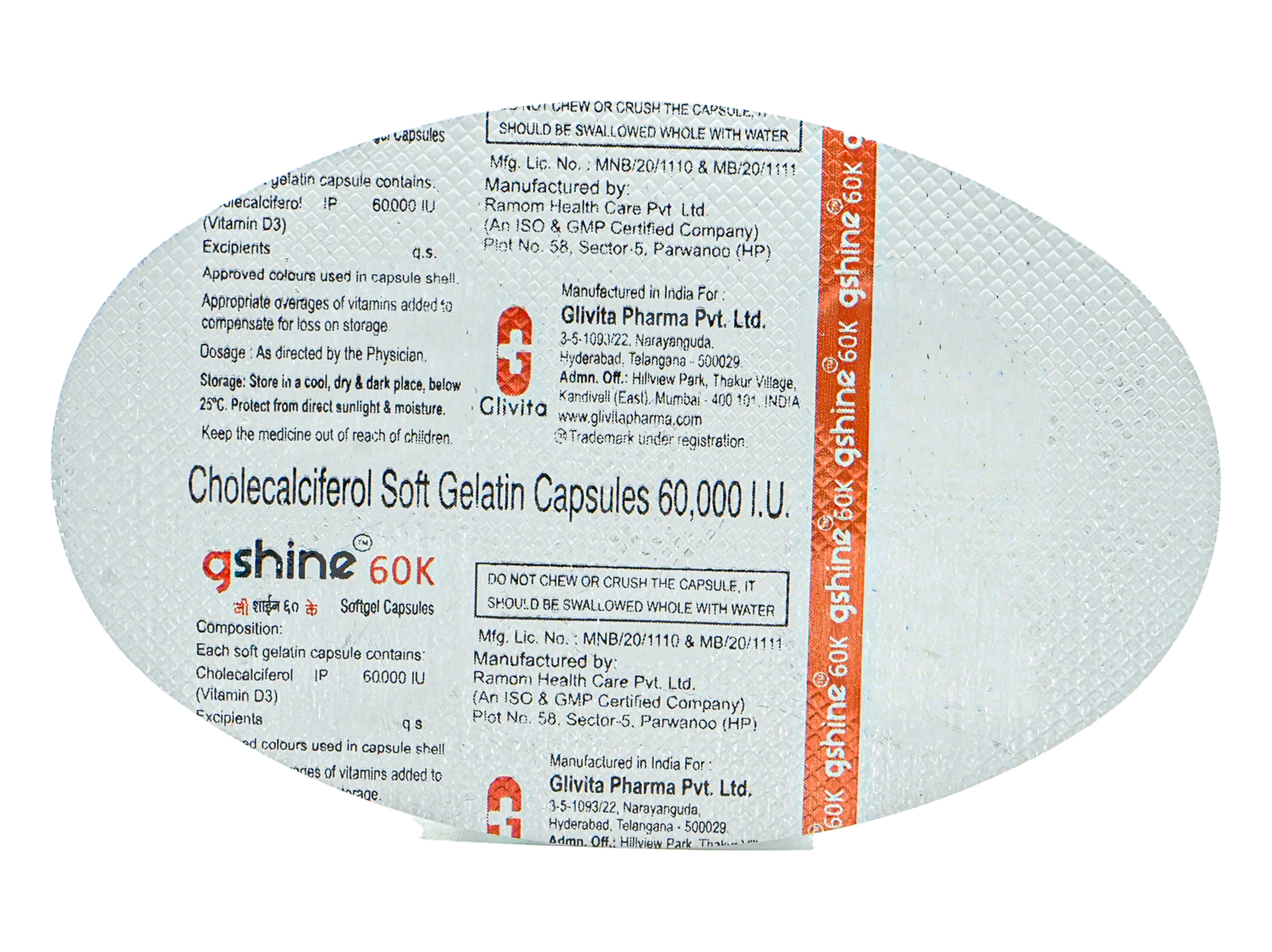 Gshine 60K Soft Gelatin Capsule | Uses, Side Effects, Price | Apollo ...