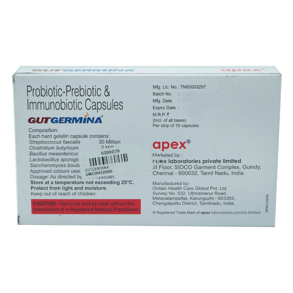 Gutgermina Capsule 10's Price, Uses, Side Effects, Composition - Apollo ...