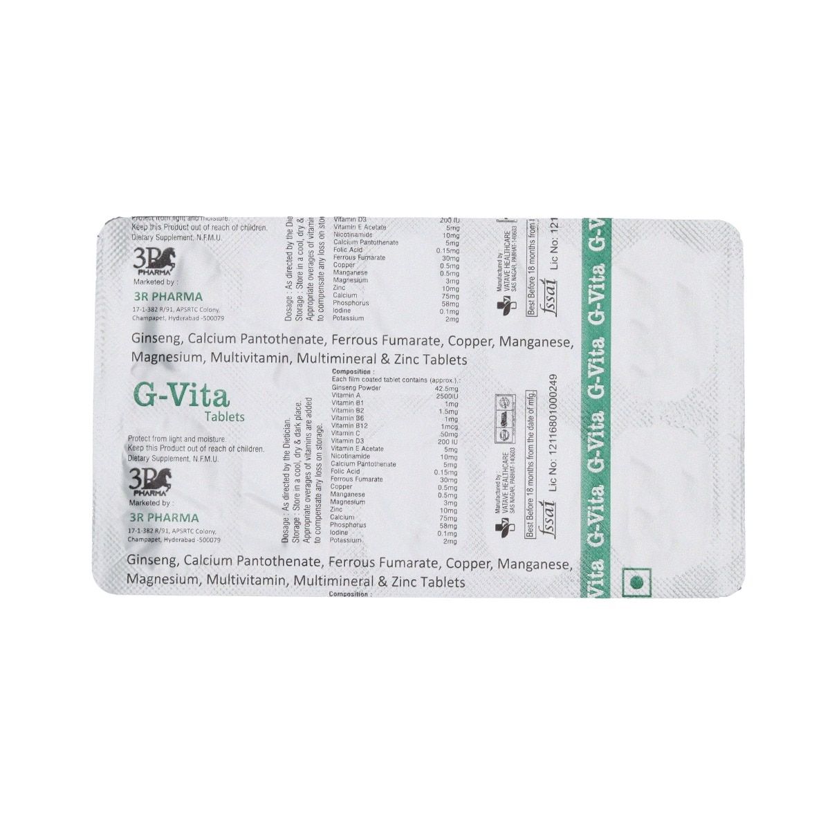 G-Vita Tablets 10's Price, Uses, Side Effects, Composition - Apollo ...